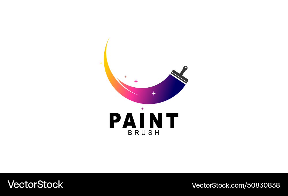 Brush and paint with full color minimalist Vector Image