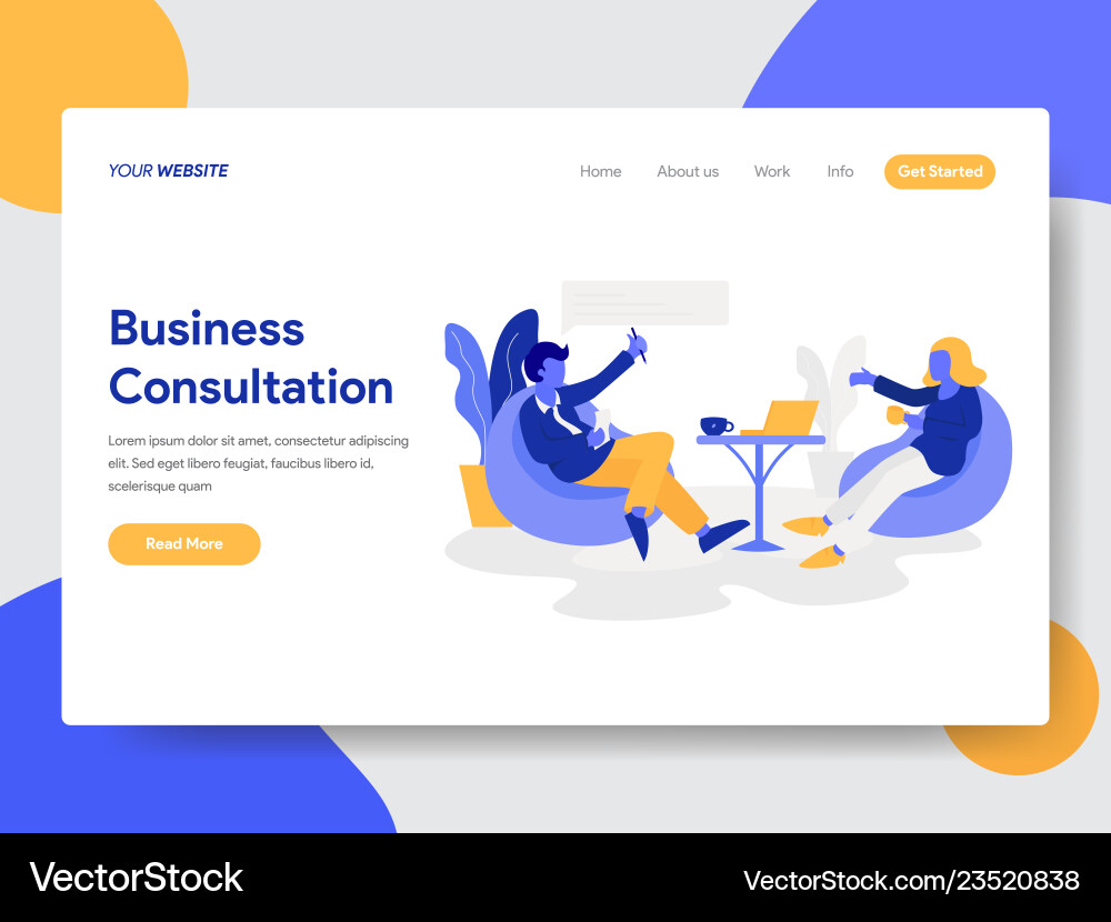 Businessman doing business consultation concept Vector Image