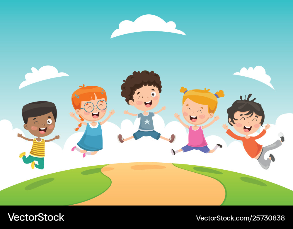 Children playing Royalty Free Vector Image - VectorStock