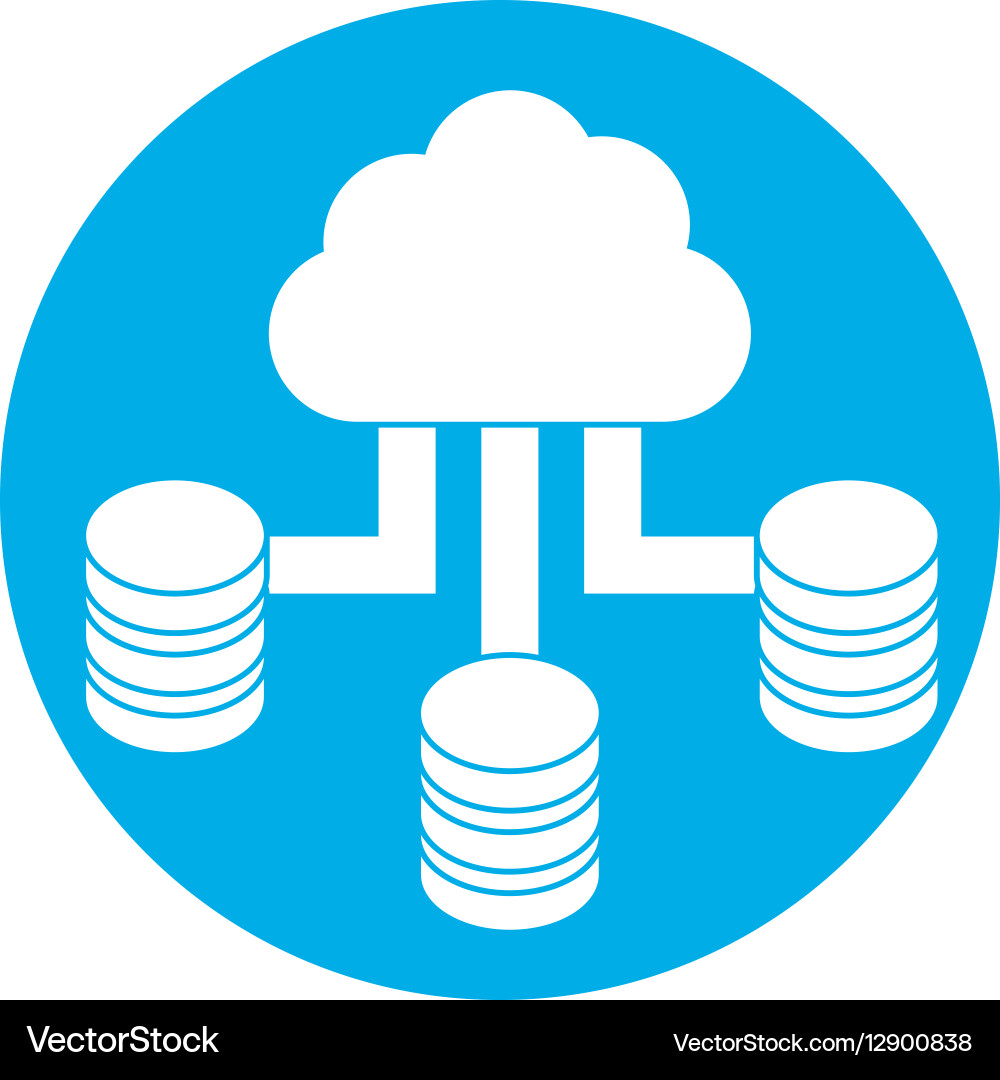 Cloud storage icon image Royalty Free Vector Image