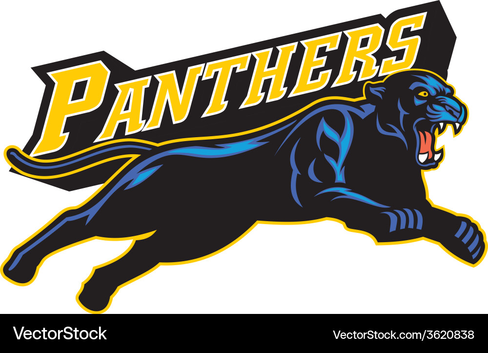 Dynamic Black Panther Royalty Free Vector Image