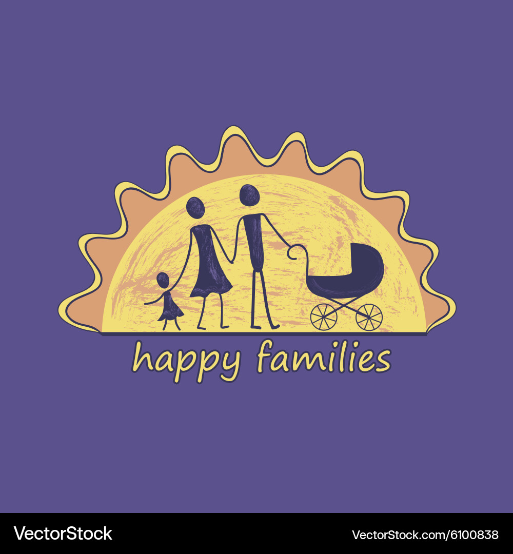 Family label and emblem Royalty Free Vector Image
