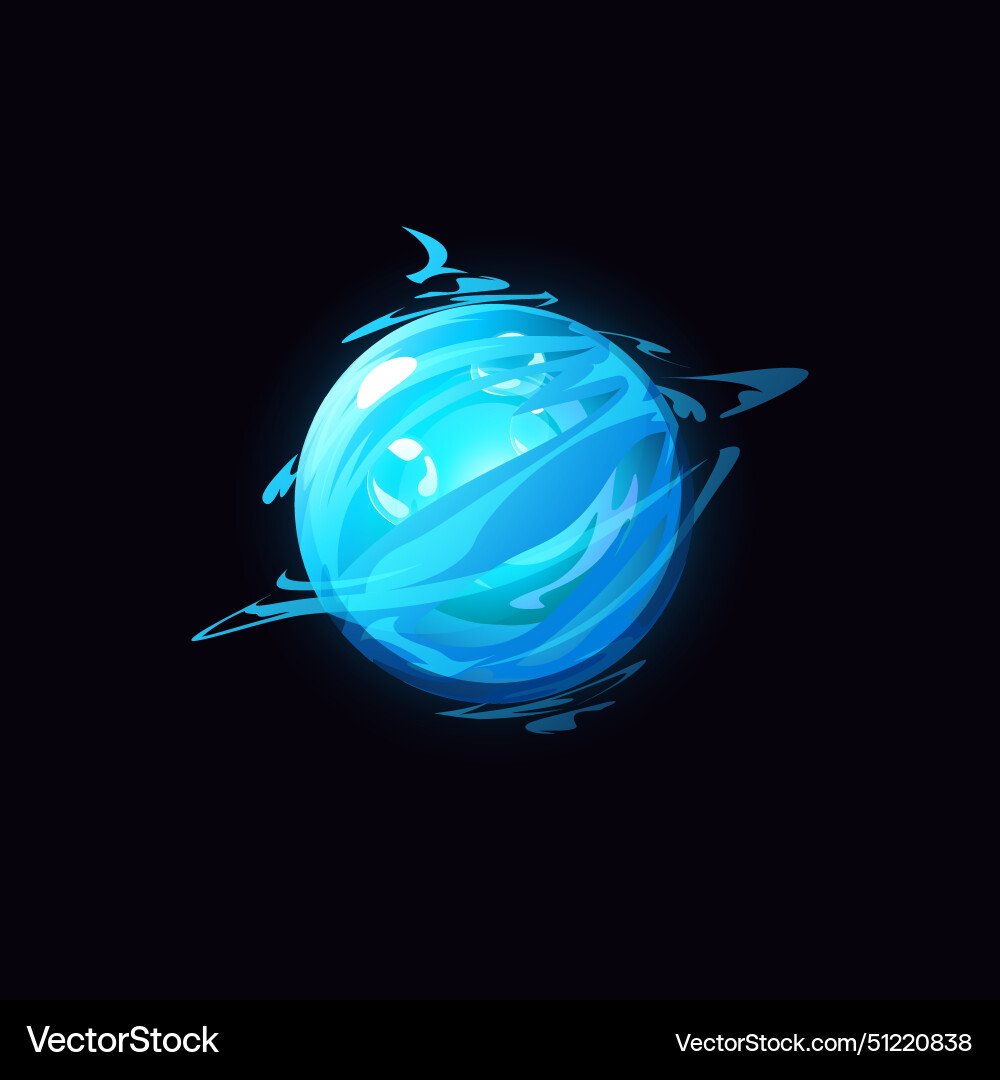 Magical blue sphere with mystical glow Royalty Free Vector