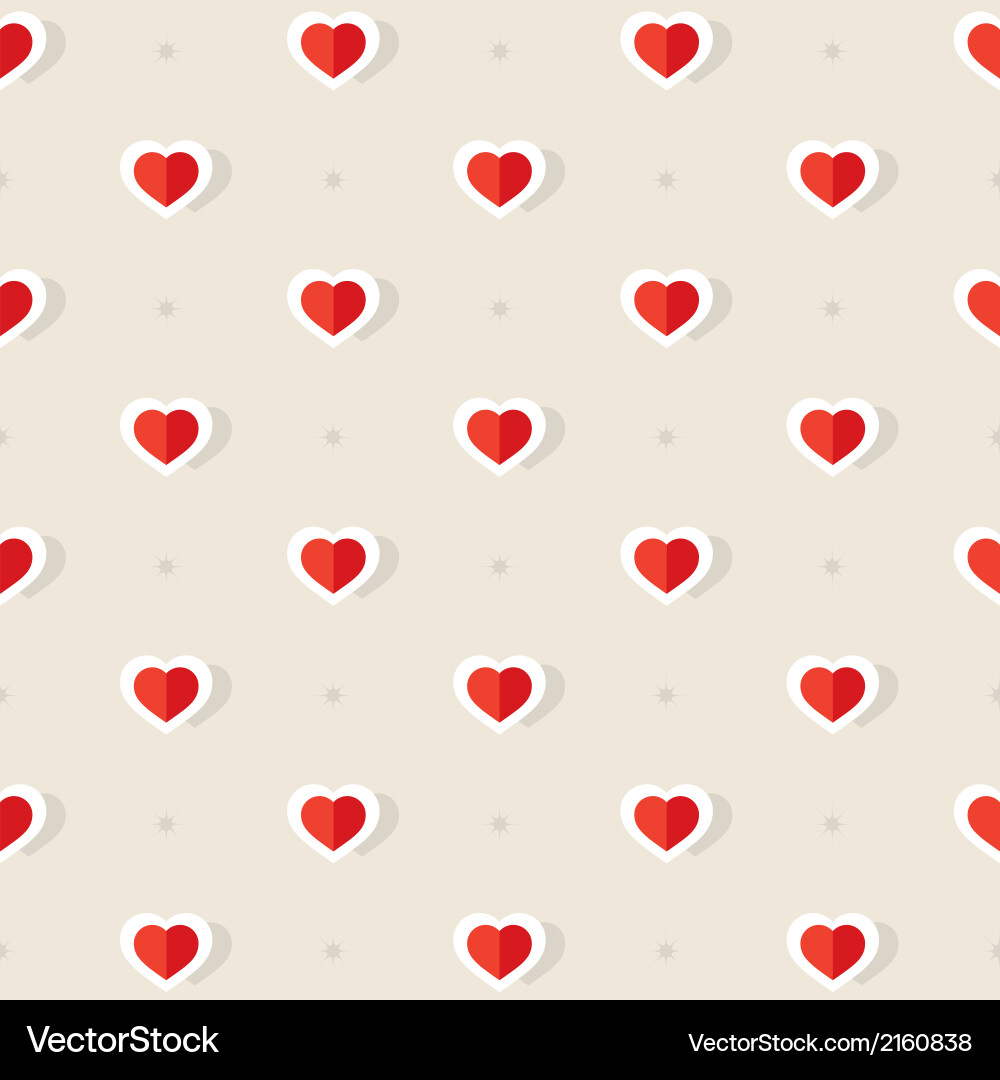 Romantic Hearts Pattern Royalty Free Vector Image