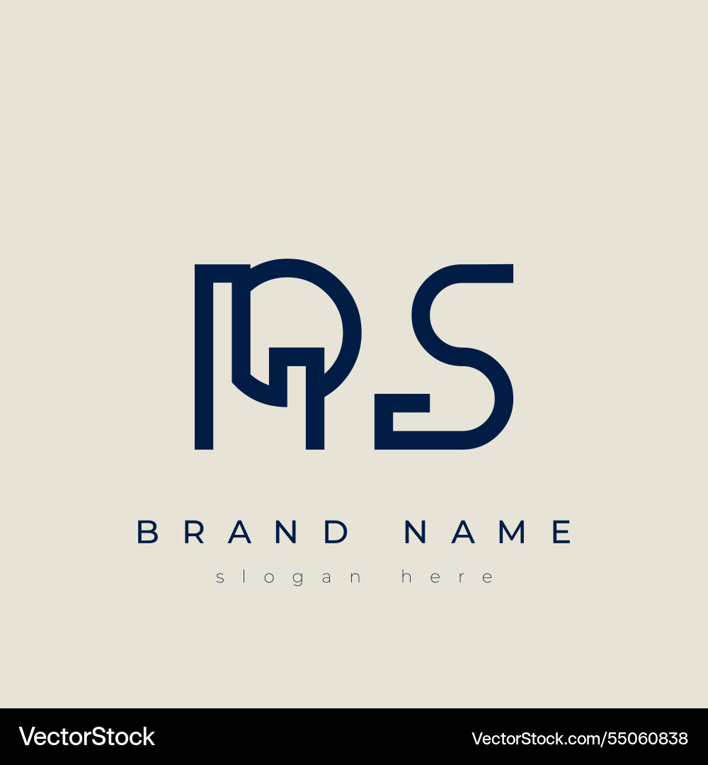 Rs alphabet letter icon logo Royalty Free Vector Image