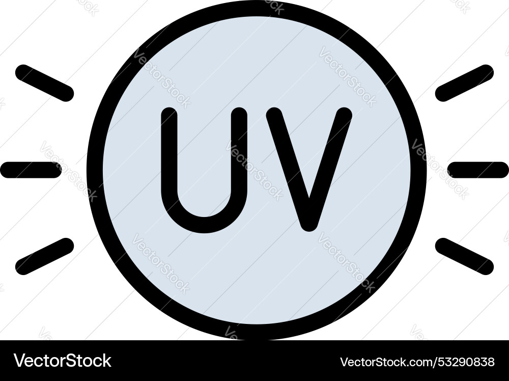 Uv light for disinfection color icon ultraviolet Vector Image