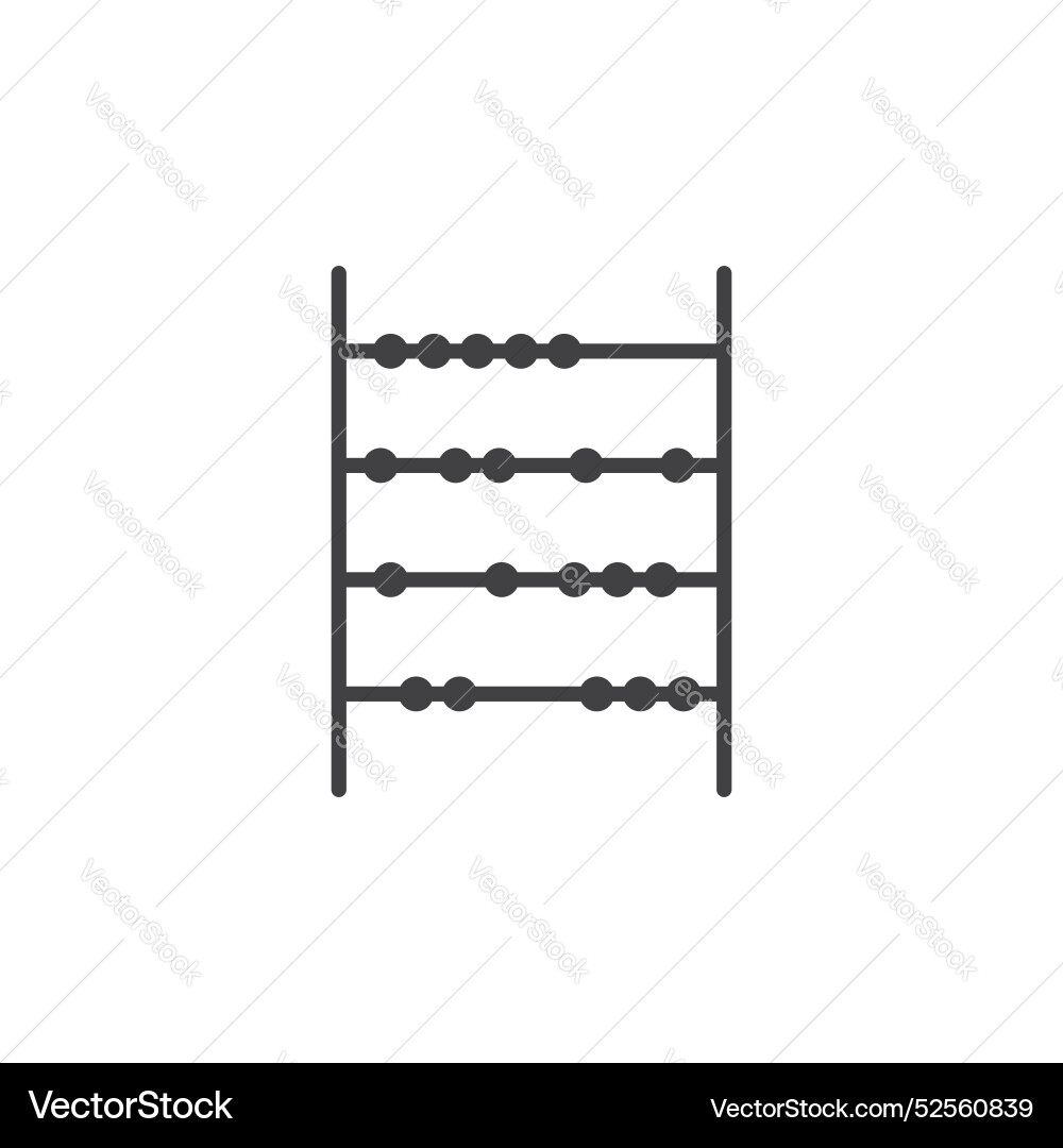 Abacus icon set on white background Royalty Free Vector