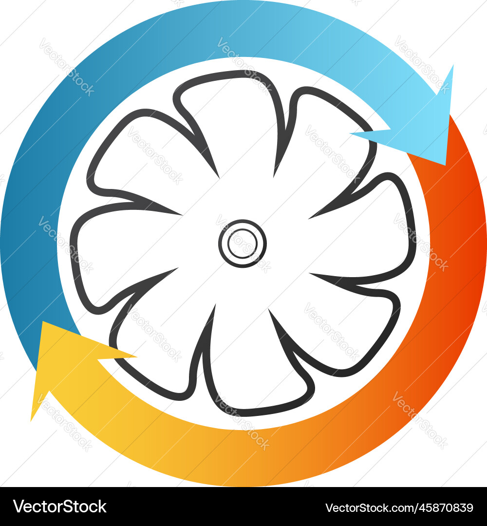 Airflow & Ventilation Symbol Royalty Free Vector Image