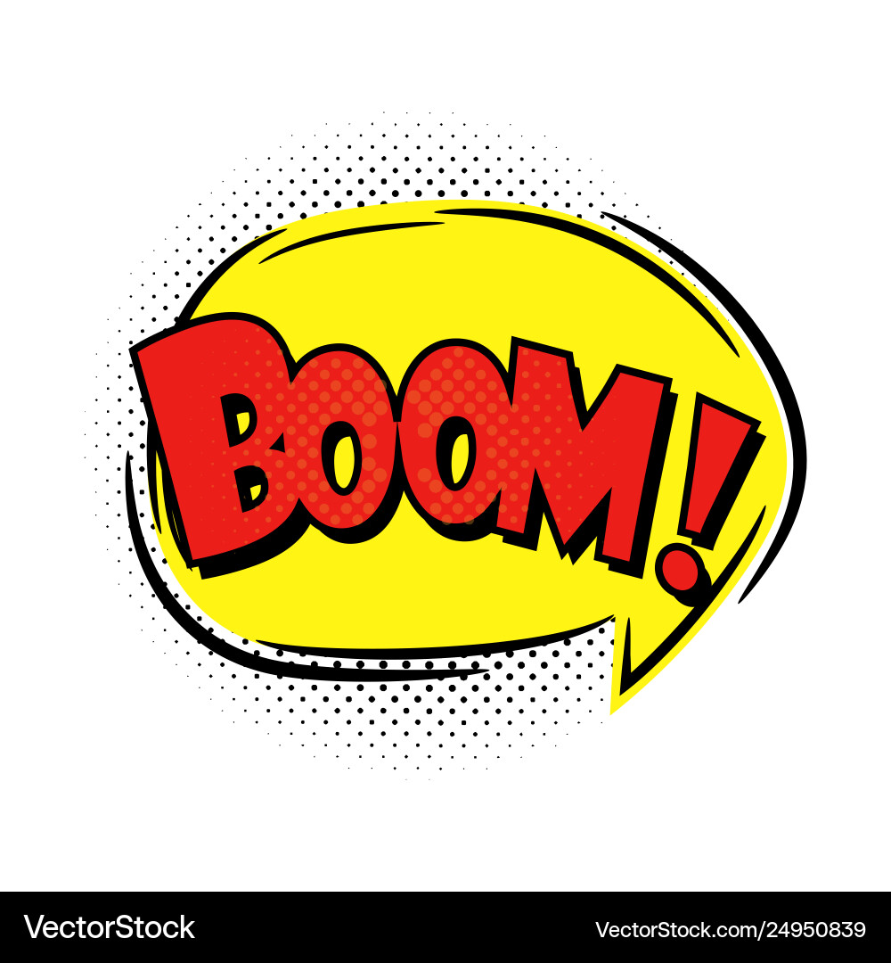 Boom Speech Bubble - Explosion Effect Royalty Free Vector