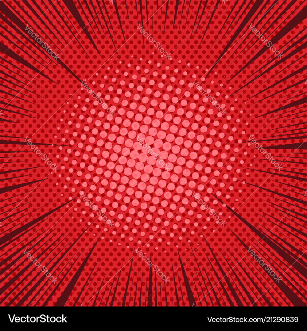Comic bright red background Royalty Free Vector Image