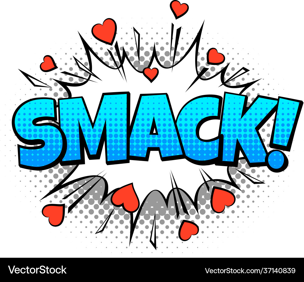 Comic word smack vintage cartoon pop Royalty Free Vector