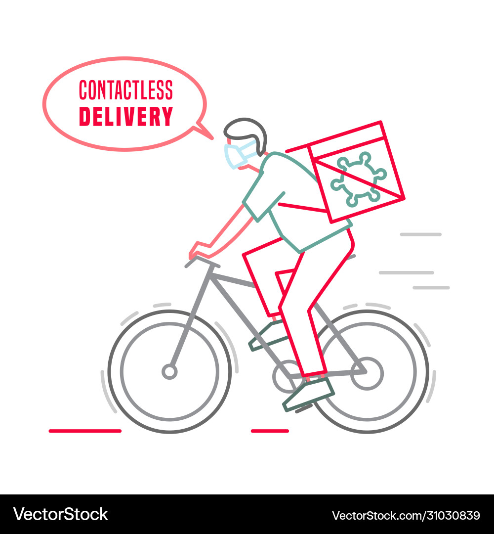 Contactless delivery icon Royalty Free Vector Image