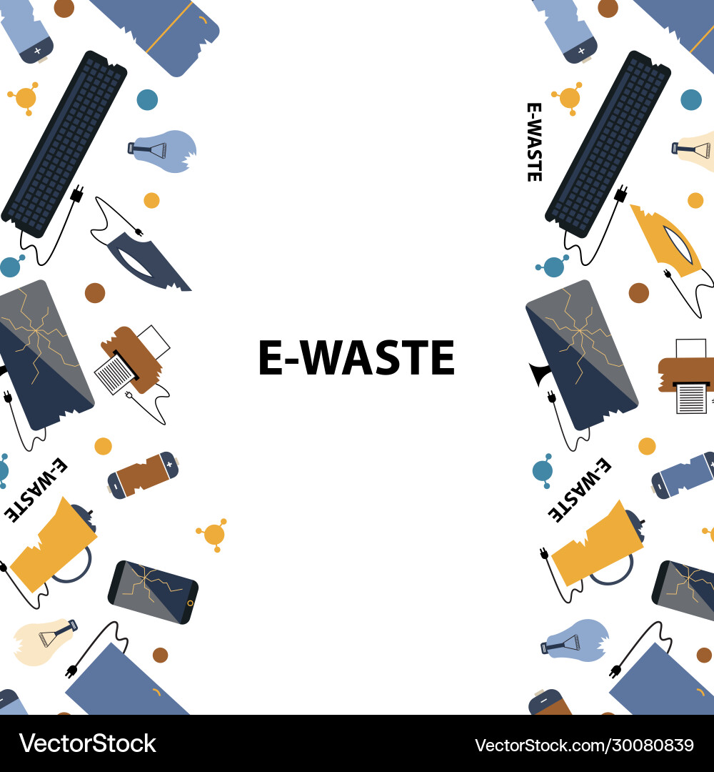 Electrical waste symbols collection Royalty Free Vector