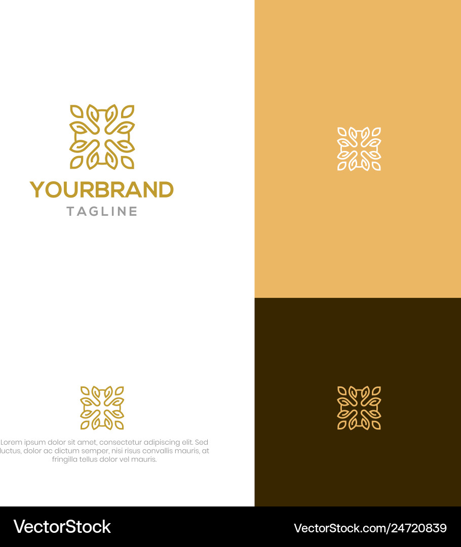 Elegant and luxury minimal logo design Royalty Free Vector