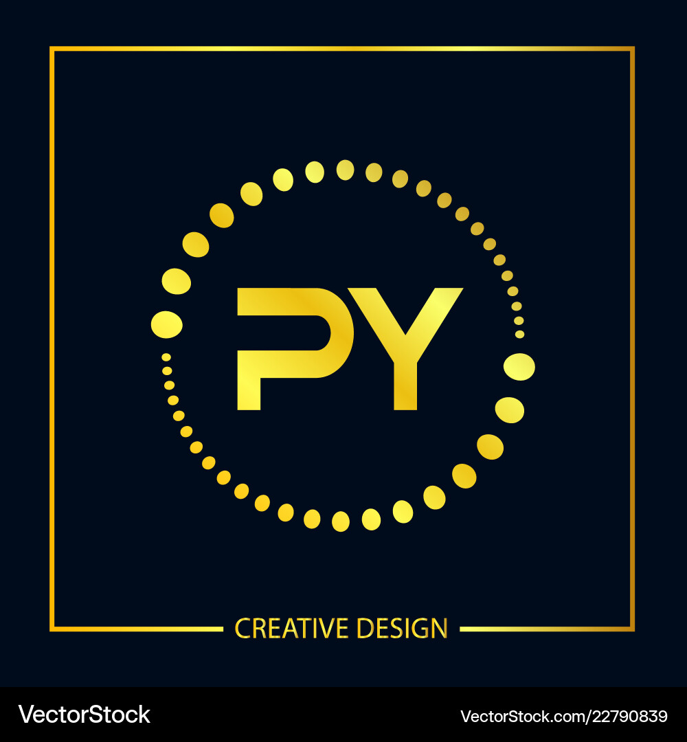 Initial letter py logo template design Royalty Free Vector