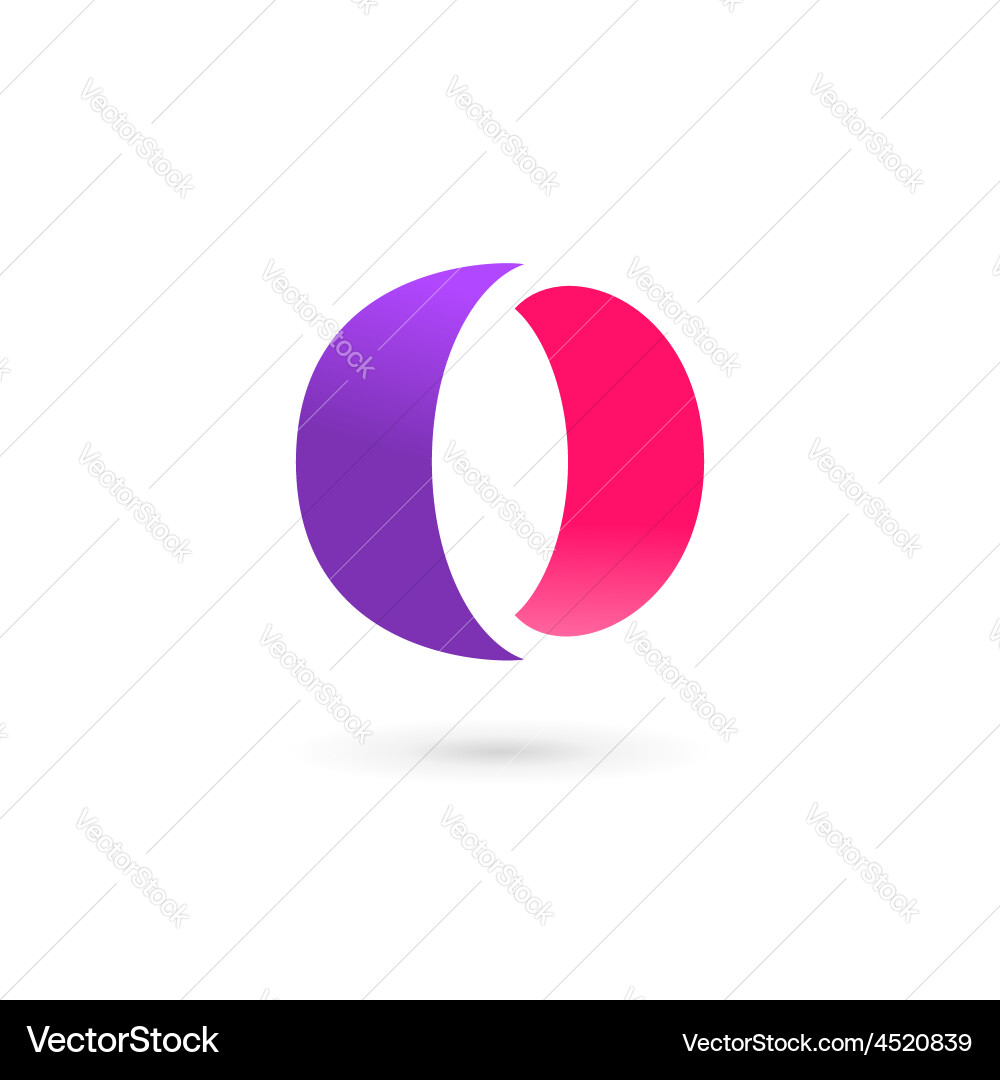 Letter o number 0 logo icon design template Vector Image