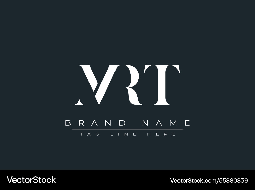 Mrt abstract letter logo design Royalty Free Vector Image