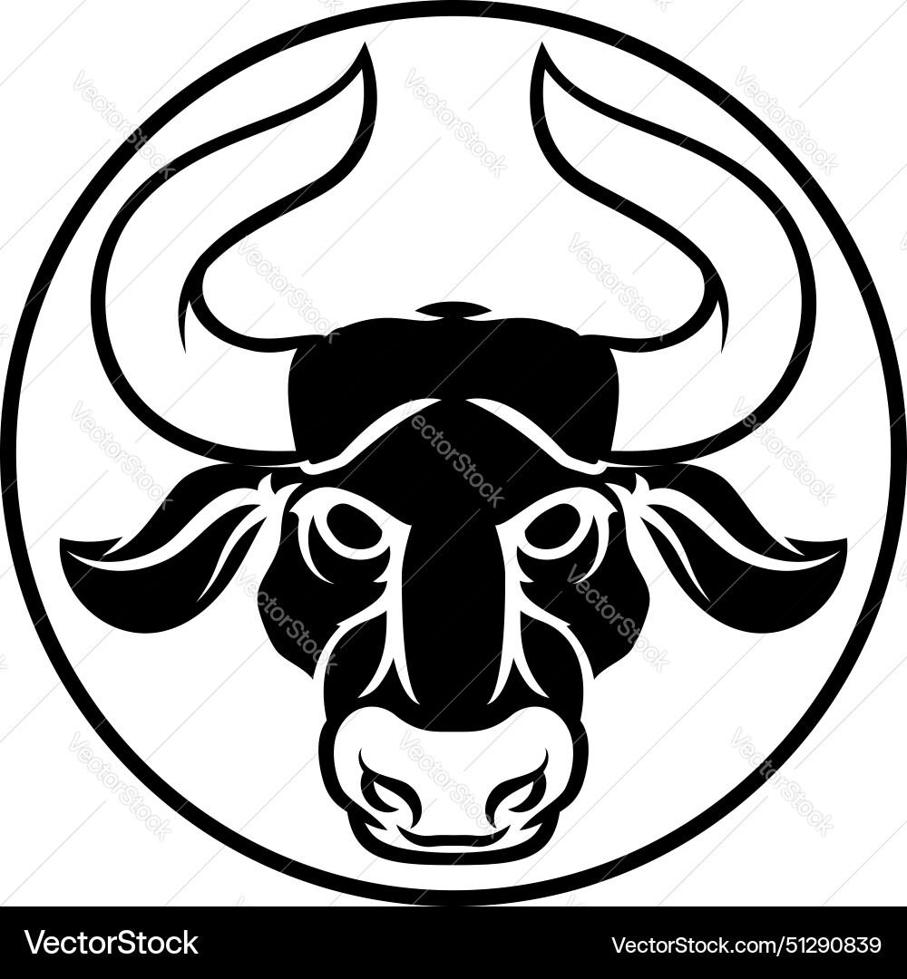 Taurus bull horoscope zodiac sign Royalty Free Vector Image