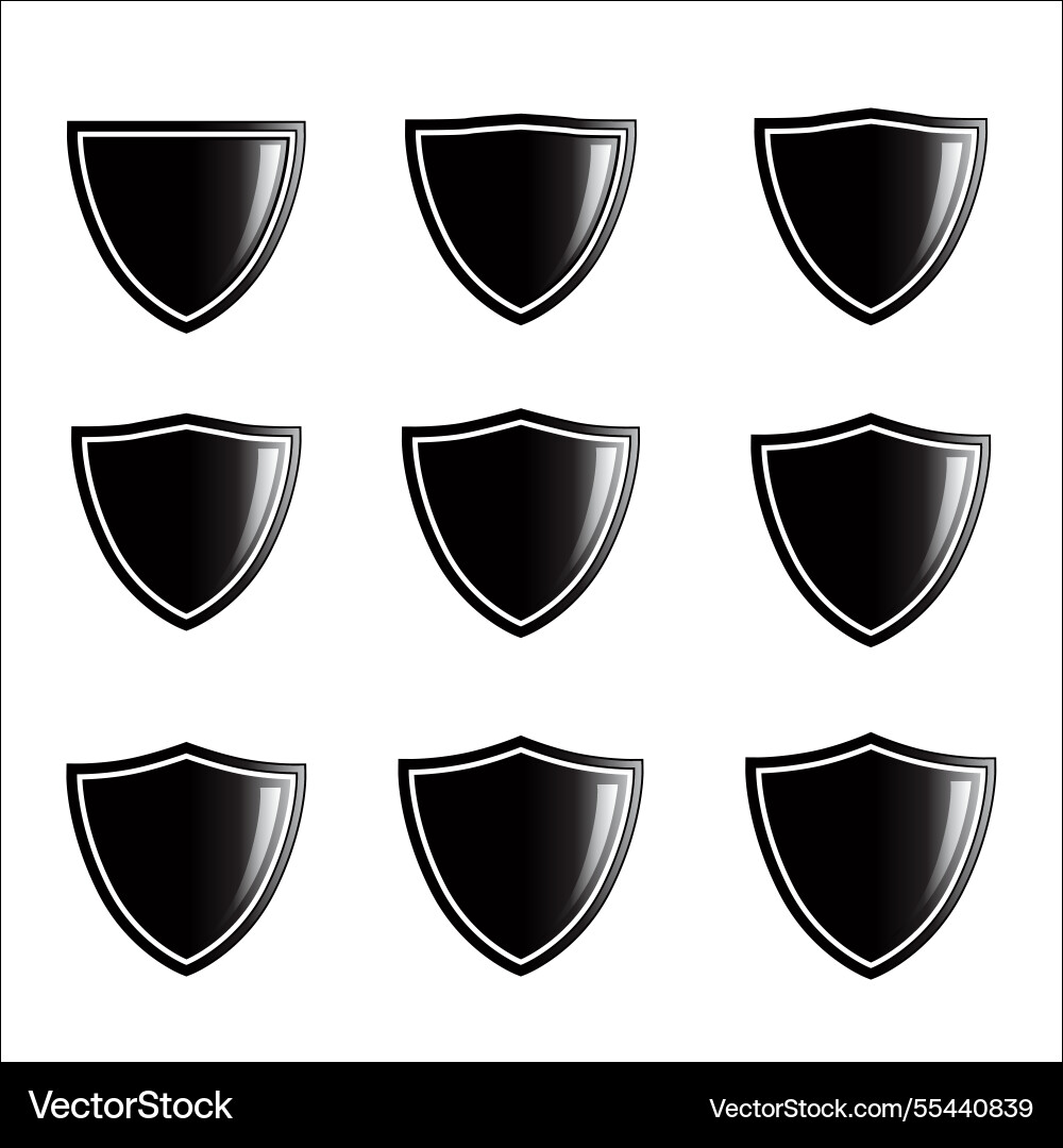 Template badge shield 1 Royalty Free Vector Image