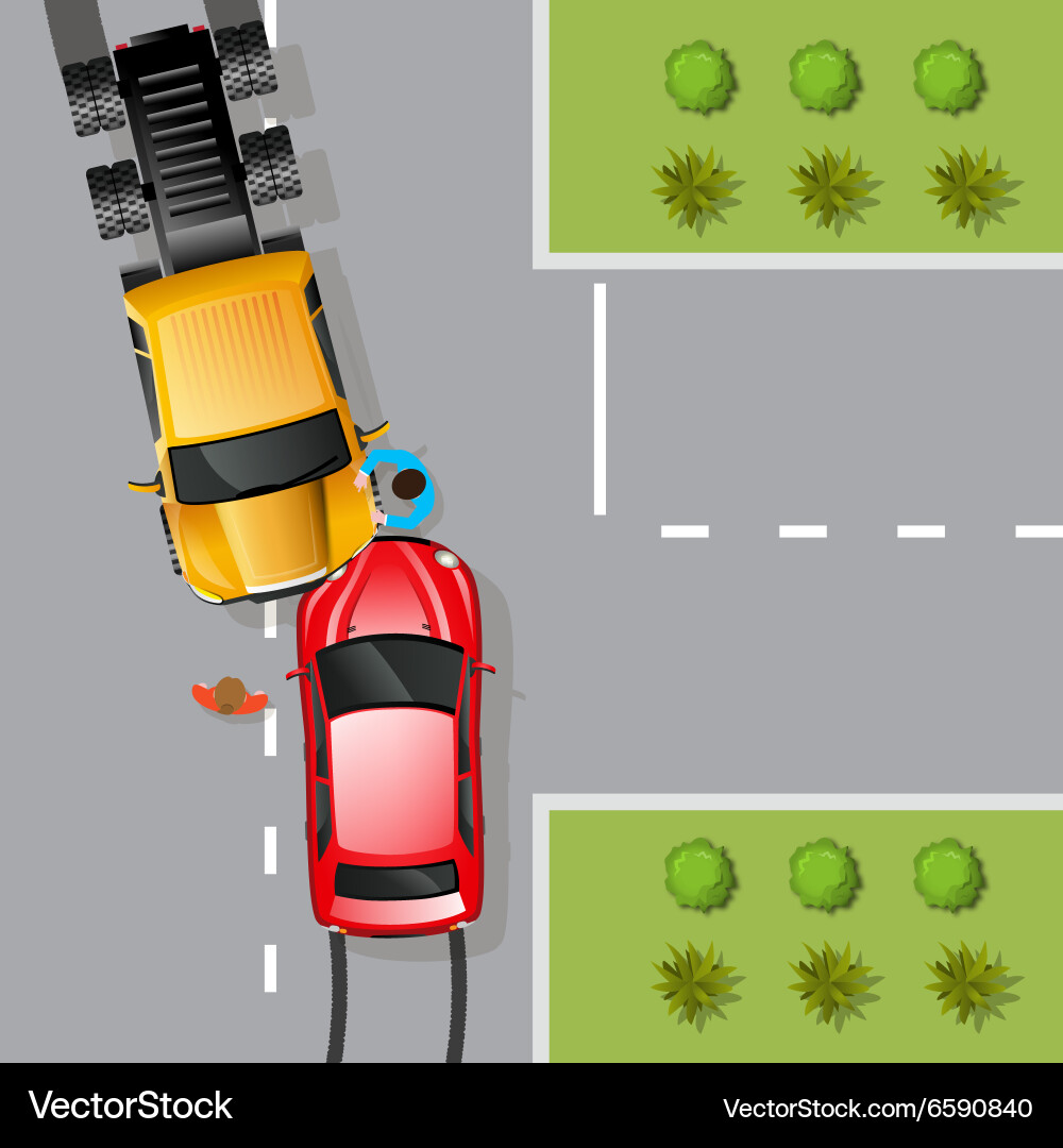 Car accident Royalty Free Vector Image - VectorStock