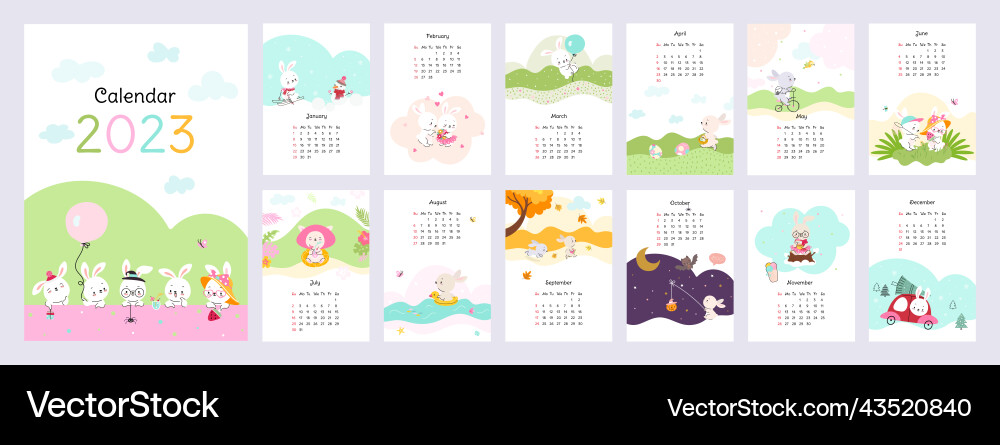 Bunny Calendar Vector Images (over 4,500)