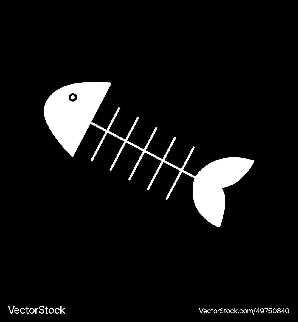 Fish bones icon logo image Royalty Free Vector Image