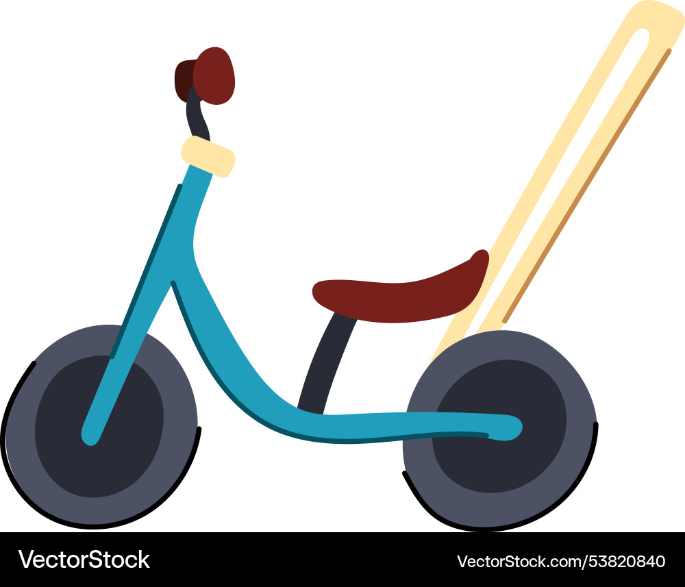 Fun balance bike cartoon Royalty Free Vector Image