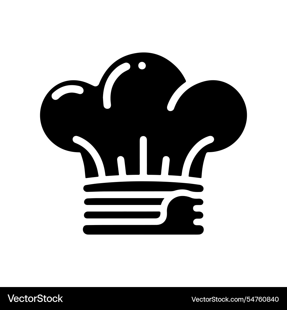 Kitchen cap silhouette for culinary Royalty Free Vector
