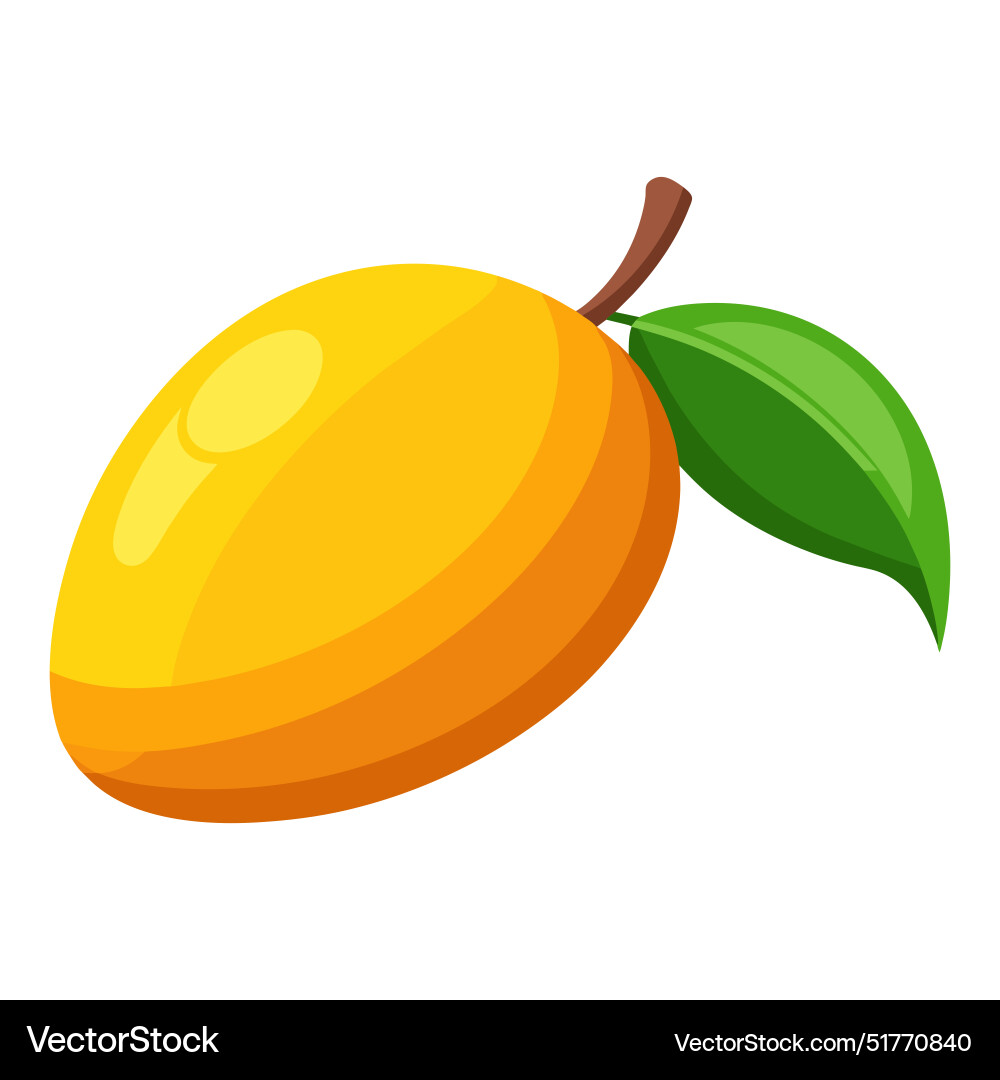 Mango fruit isolated flat Royalty Free Vector Image