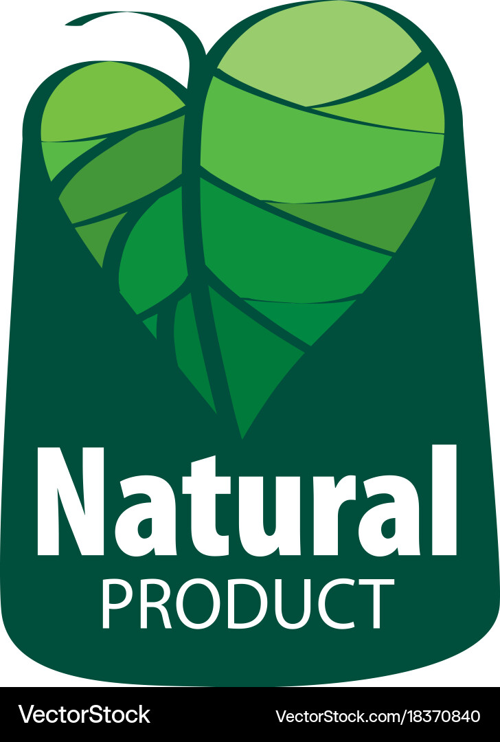 Natural product logo Royalty Free Vector Image