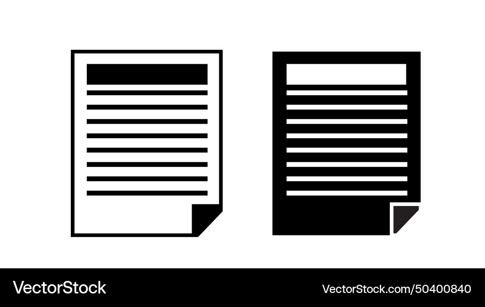 Office document icon Royalty Free Vector Image