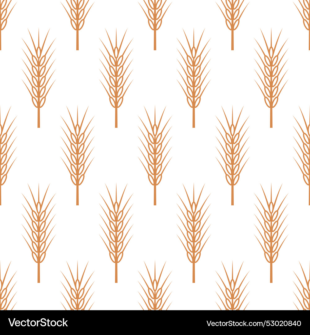 Seamless pattern with agriculture wheat Royalty Free Vector