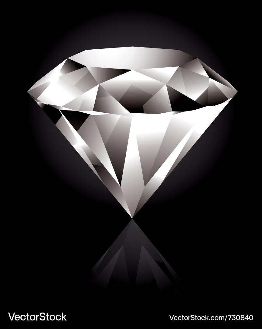 Shiny diamond Royalty Free Vector Image - VectorStock