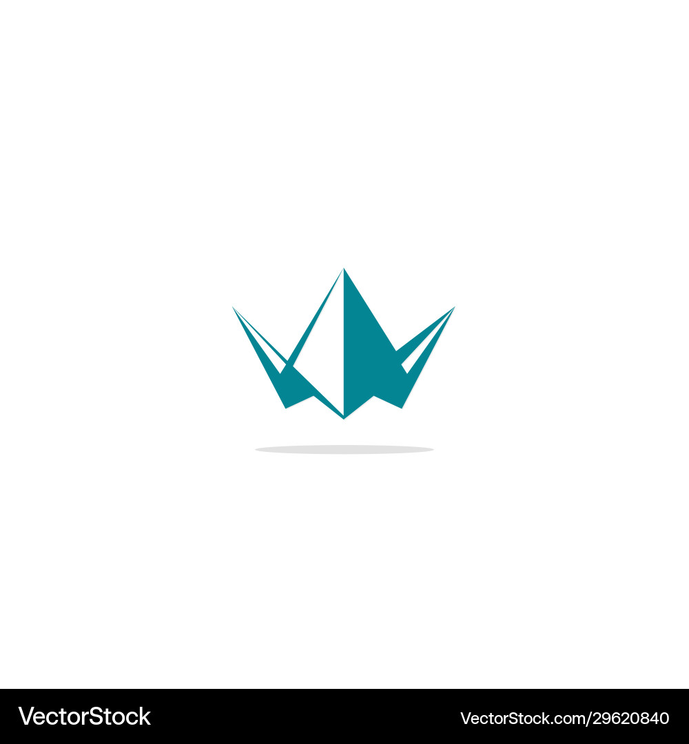 Triangle crown logo Royalty Free Vector Image - VectorStock