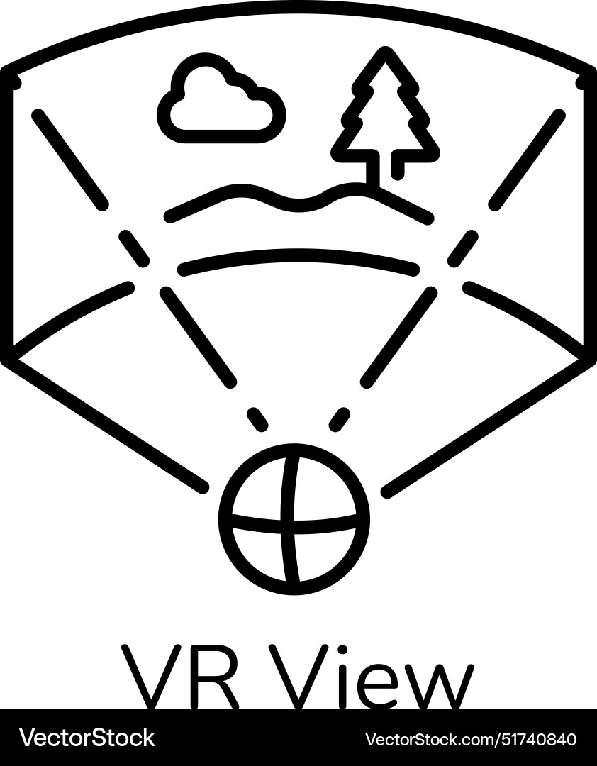 Vr view Royalty Free Vector Image - VectorStock