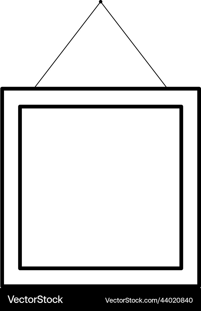 Wall picture frame icon Royalty Free Vector Image