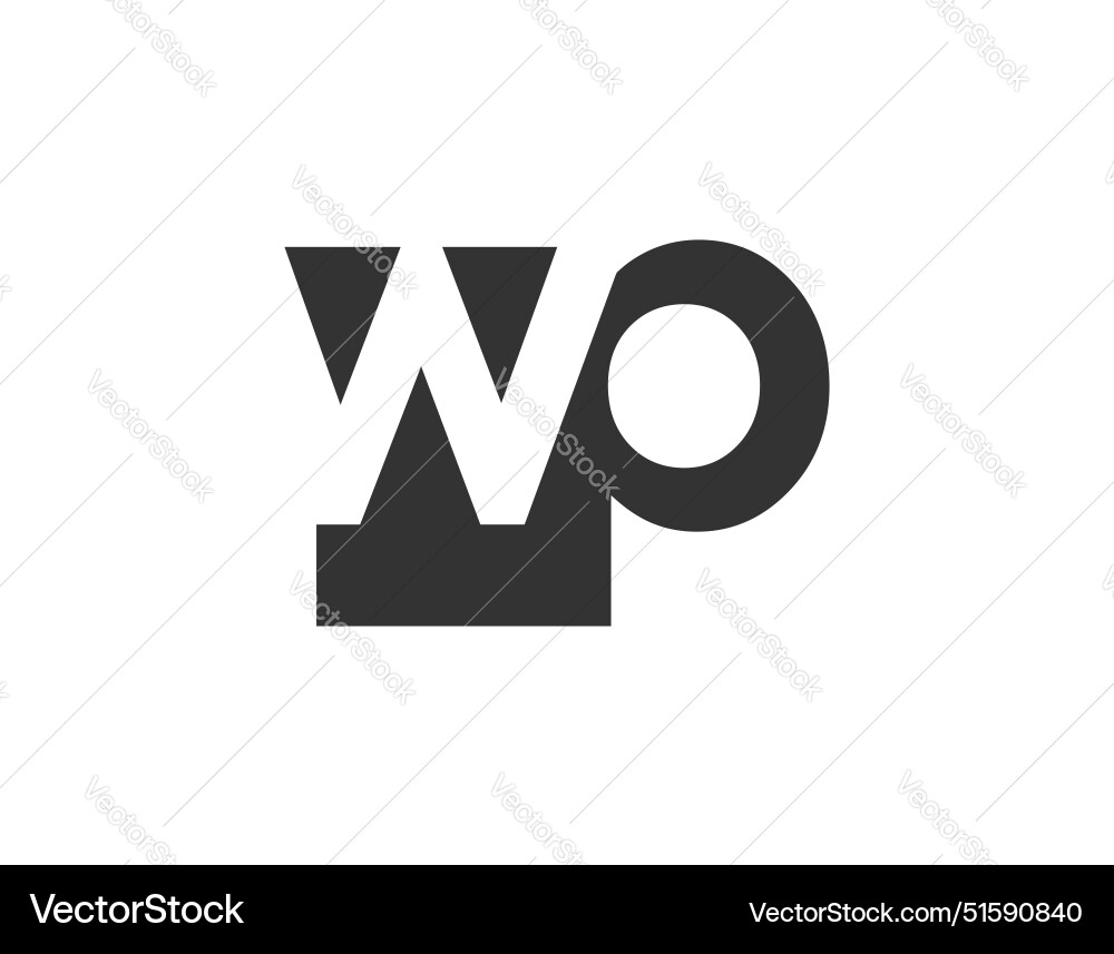 Wp creative geometric initial based modern Vector Image