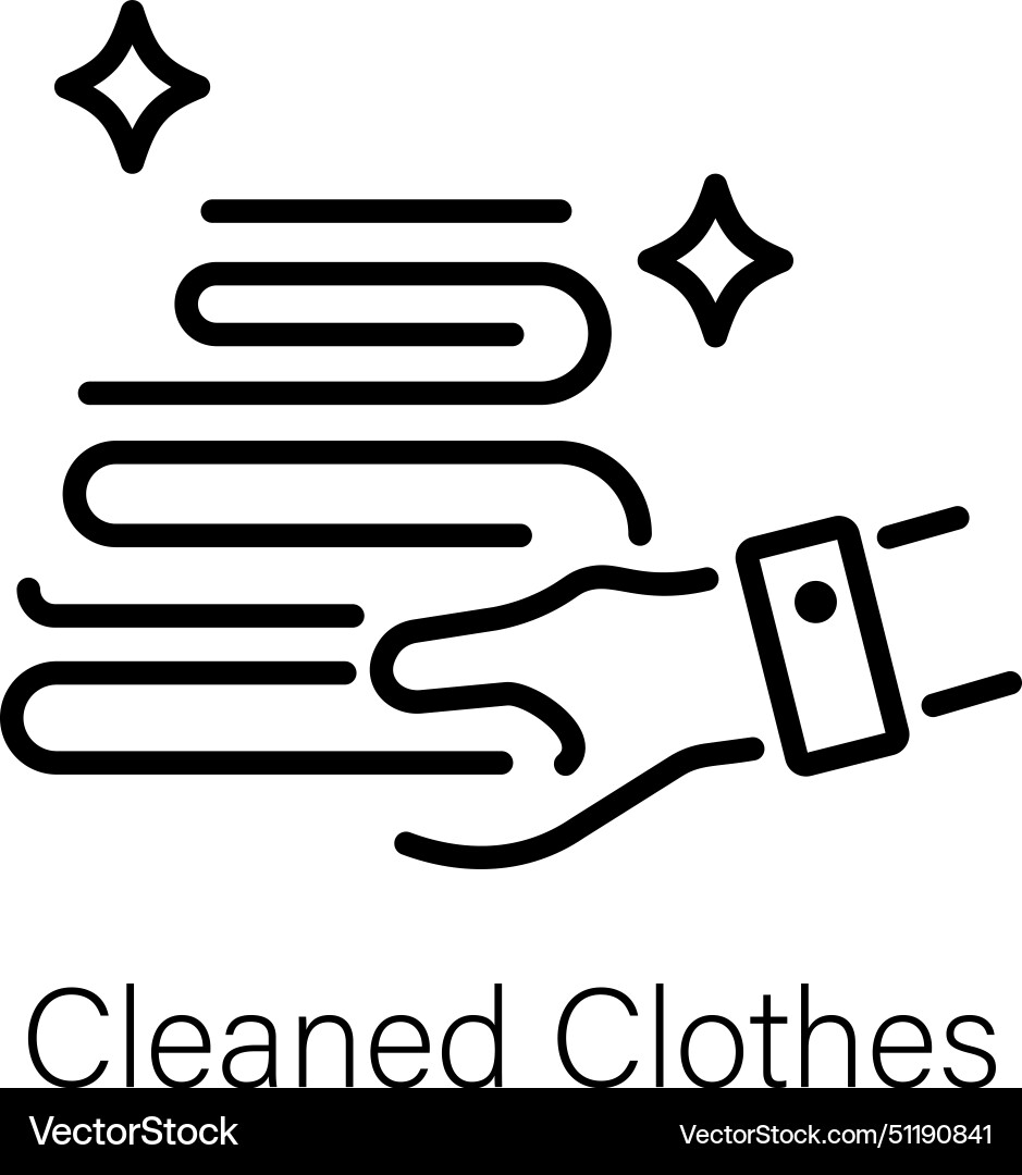 Cleaned clothes Royalty Free Vector Image - VectorStock