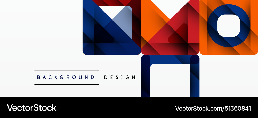 Colorful geometric background with squares Vector Image