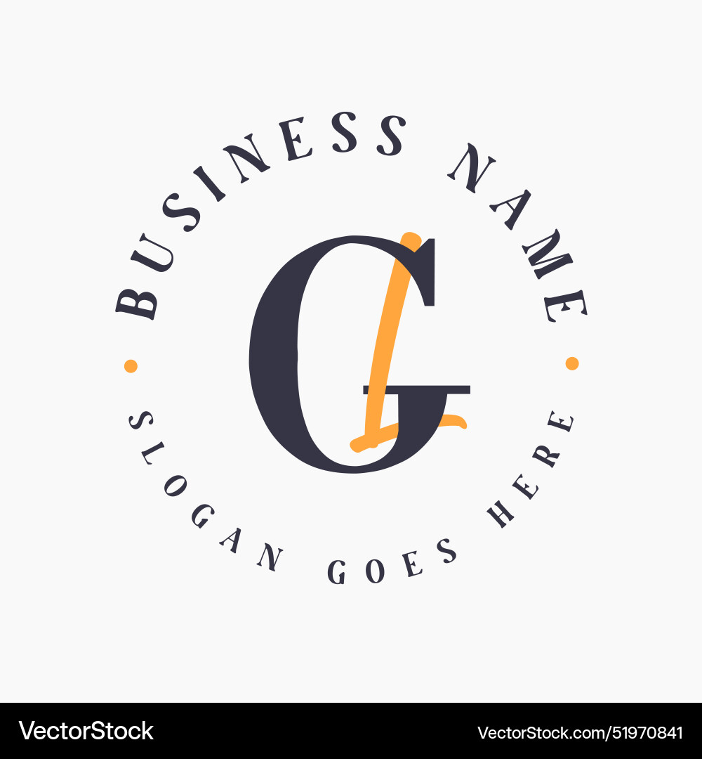 Elegant letter gl initials logo for corporate Vector Image