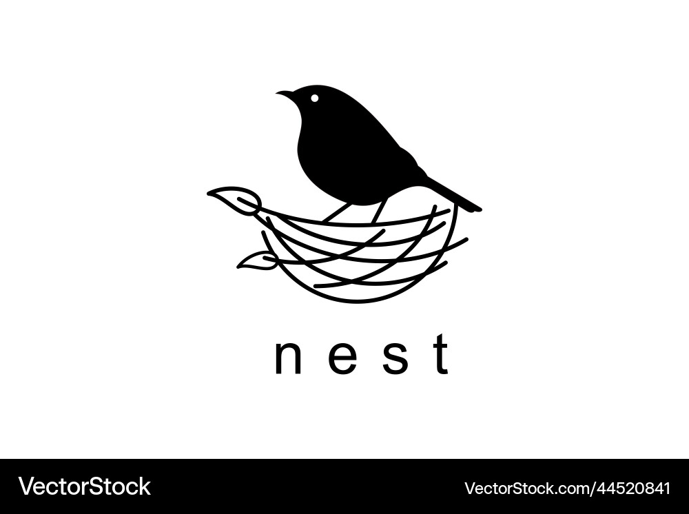 Elegant Nest Logo Template Royalty Free Vector Image
