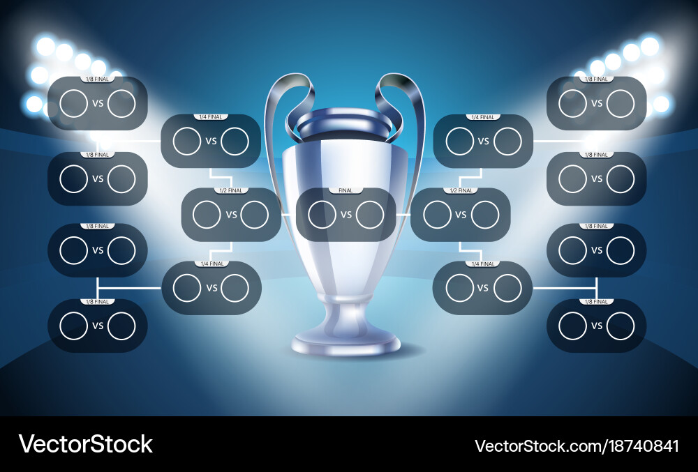Football tournament scheme infographic Royalty Free Vector