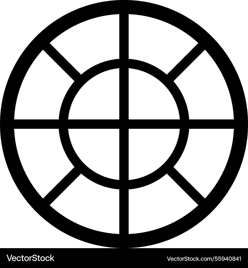 Geometric figure depicting a circle divided – Royalty-Free Vector ...