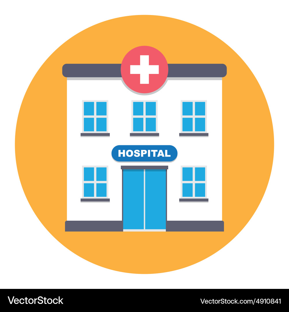 Hospital building Royalty Free Vector Image - VectorStock