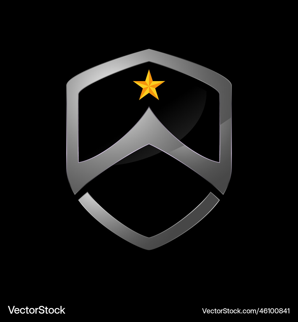 Military shield logo Royalty Free Vector Image