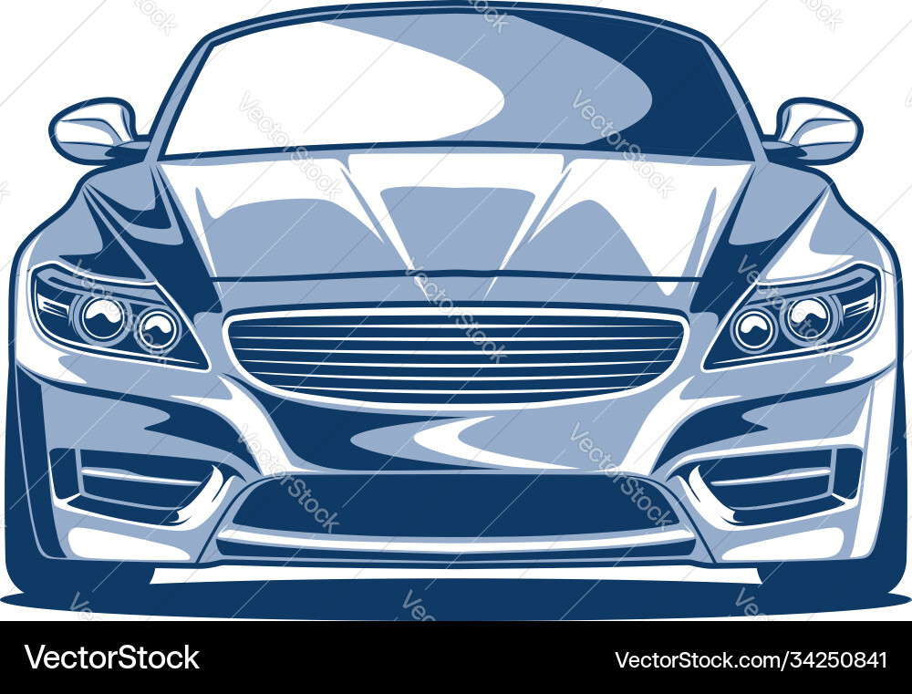 Modern Car Front View Royalty Free Vector Image
