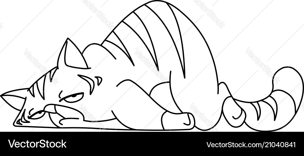 Sick Cat Drawing Vector Images (over 300)