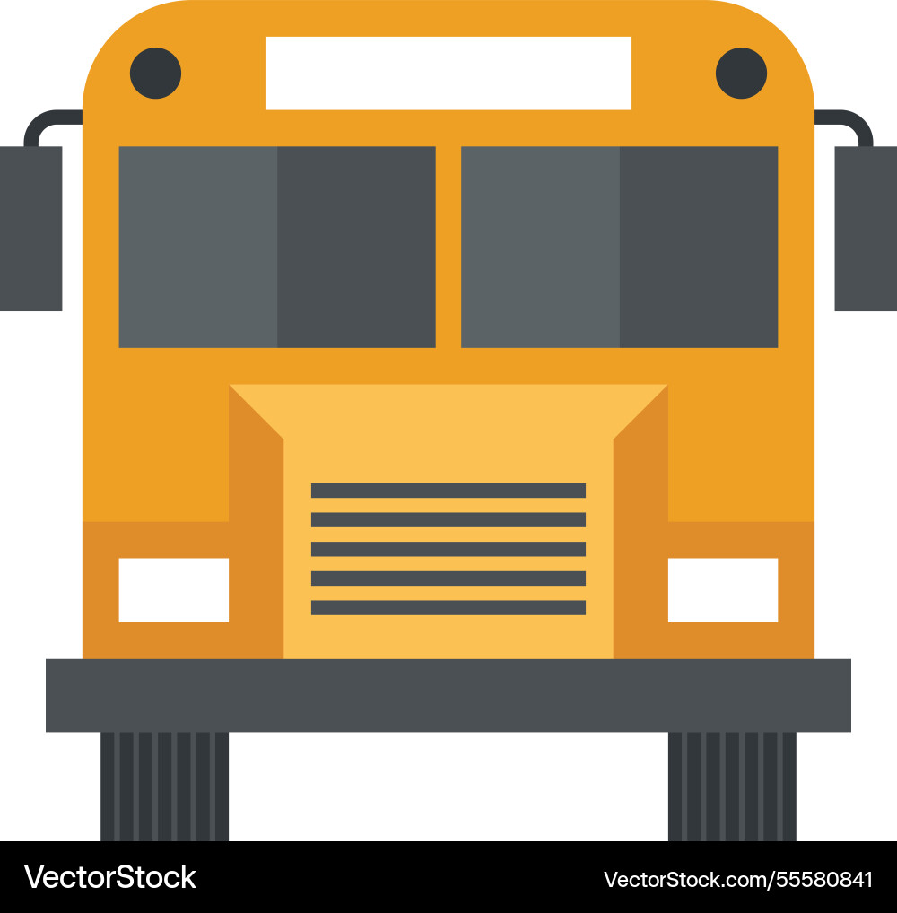 School bus flat web icon concept Royalty Free Vector Image