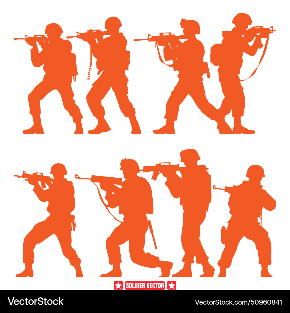 United forces inspiring soldier graphics Vector Image