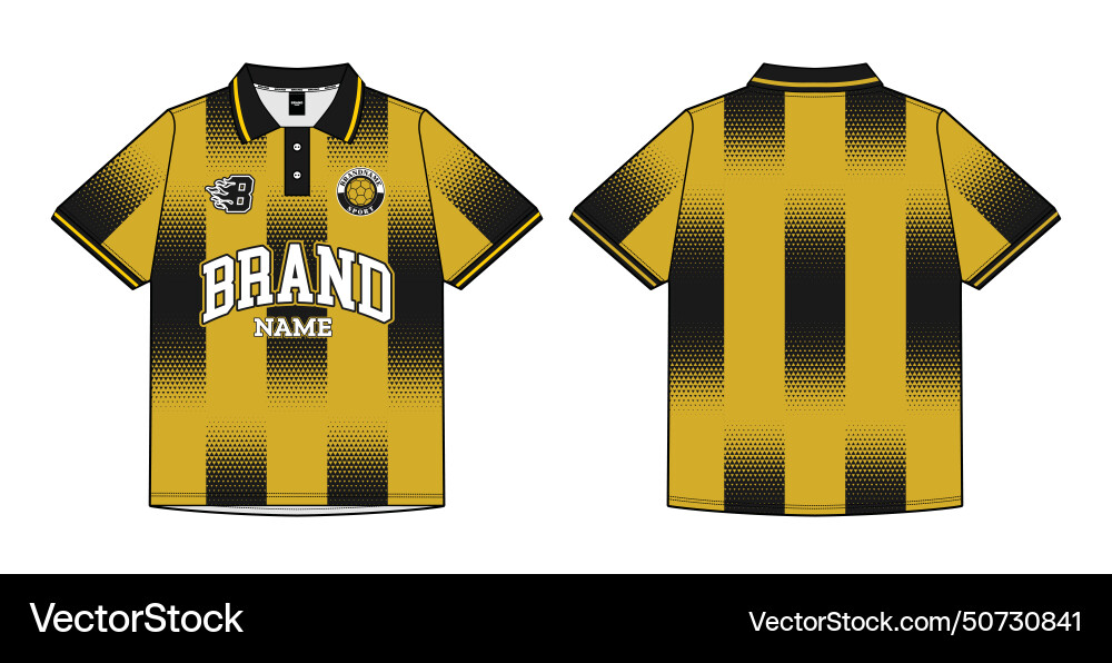 Vintage jersey collar shirt retro style Royalty Free Vector